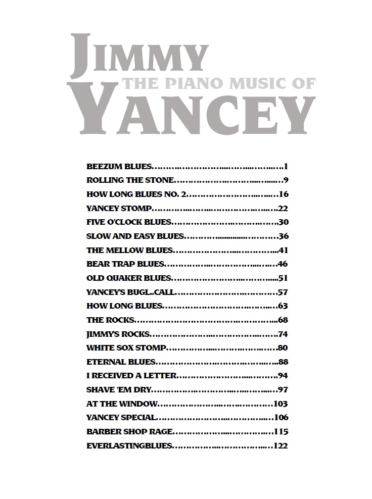 Jimmy Yancey - 21 Piano Solos | Jazz Piano Transcriptions